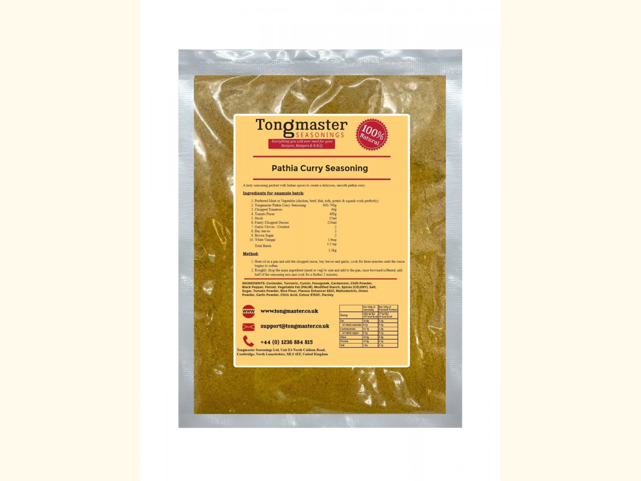 Pathia Curry Seasoning - 40g (Serves 4)