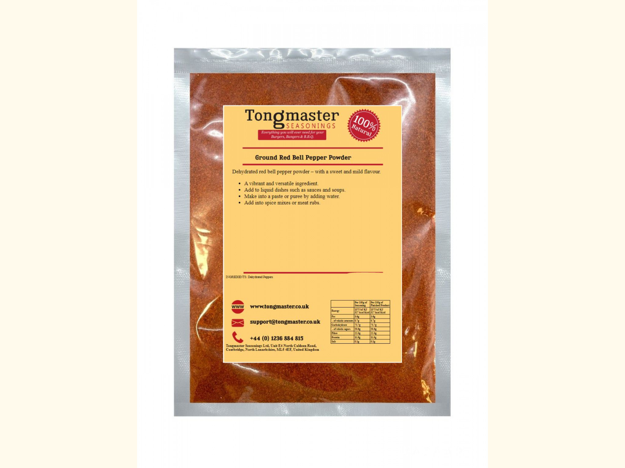 Ground Red Bell Pepper Powder - 200g