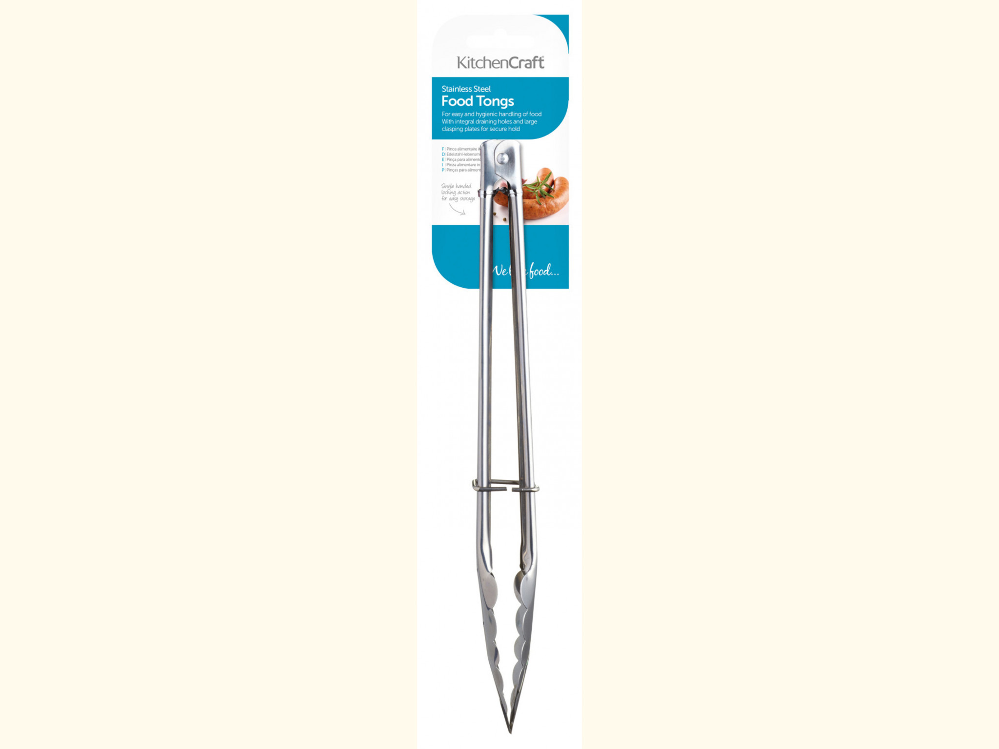 Standard Stainless Steel Tongs - 40cm