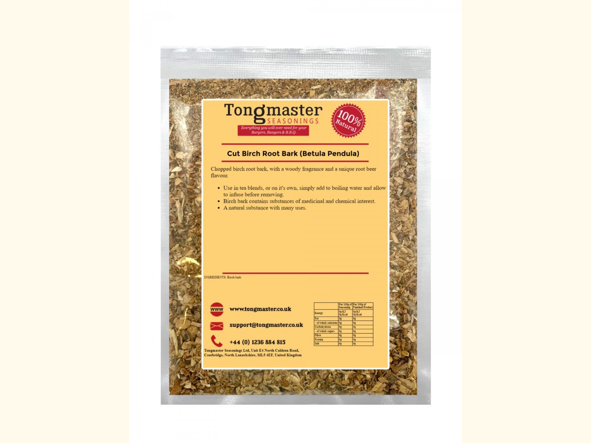 Cut Birch Root Bark (Betula Pendula) - 1kg