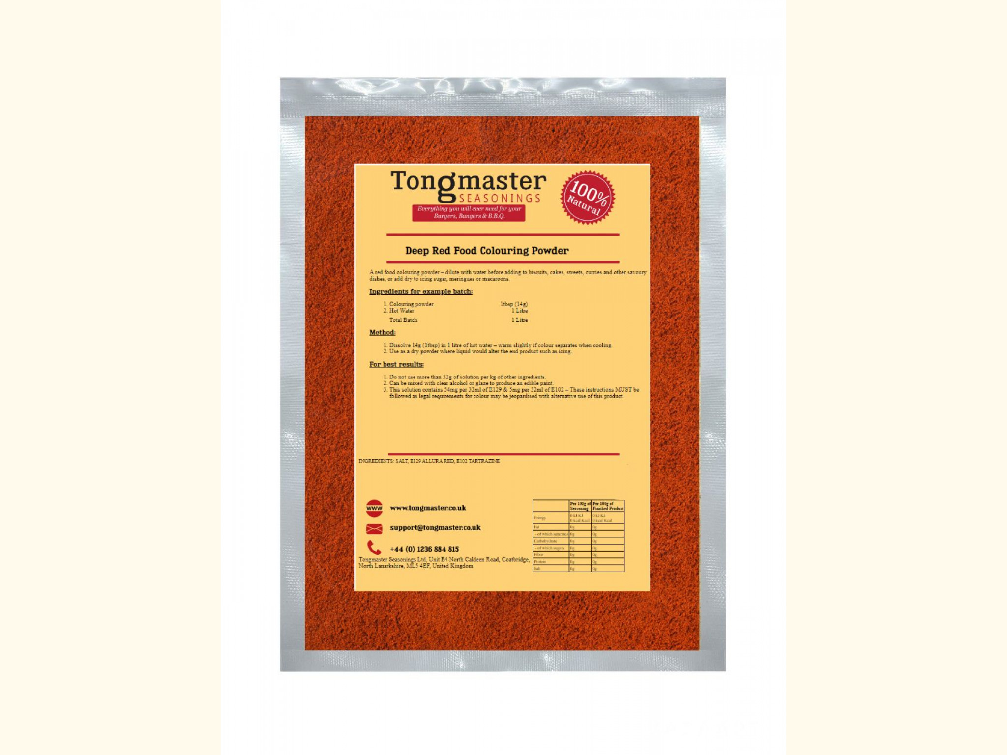 Deep Red Food Colouring Powder