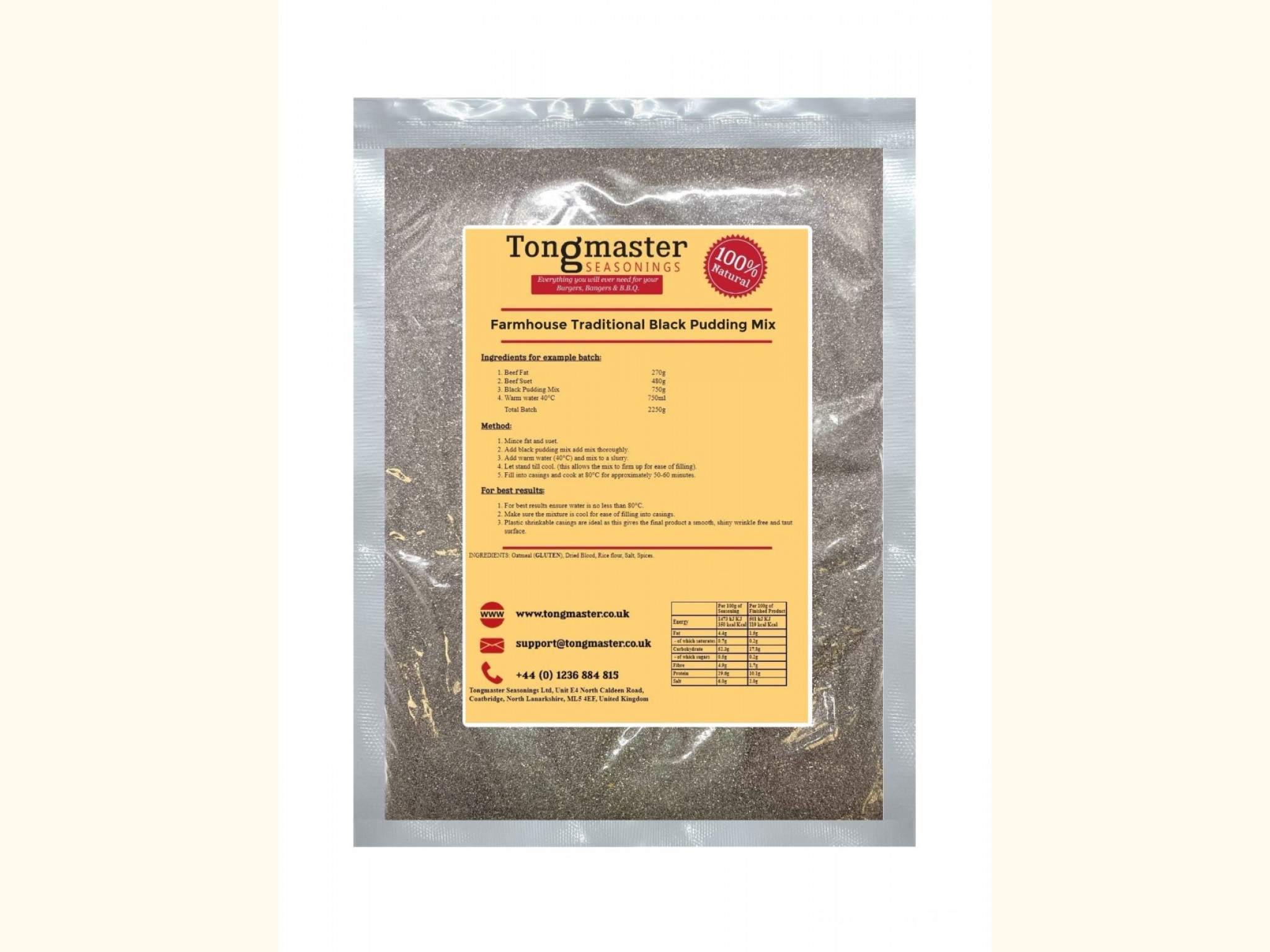Farmhouse Traditional Black Pudding Mix - 750g
