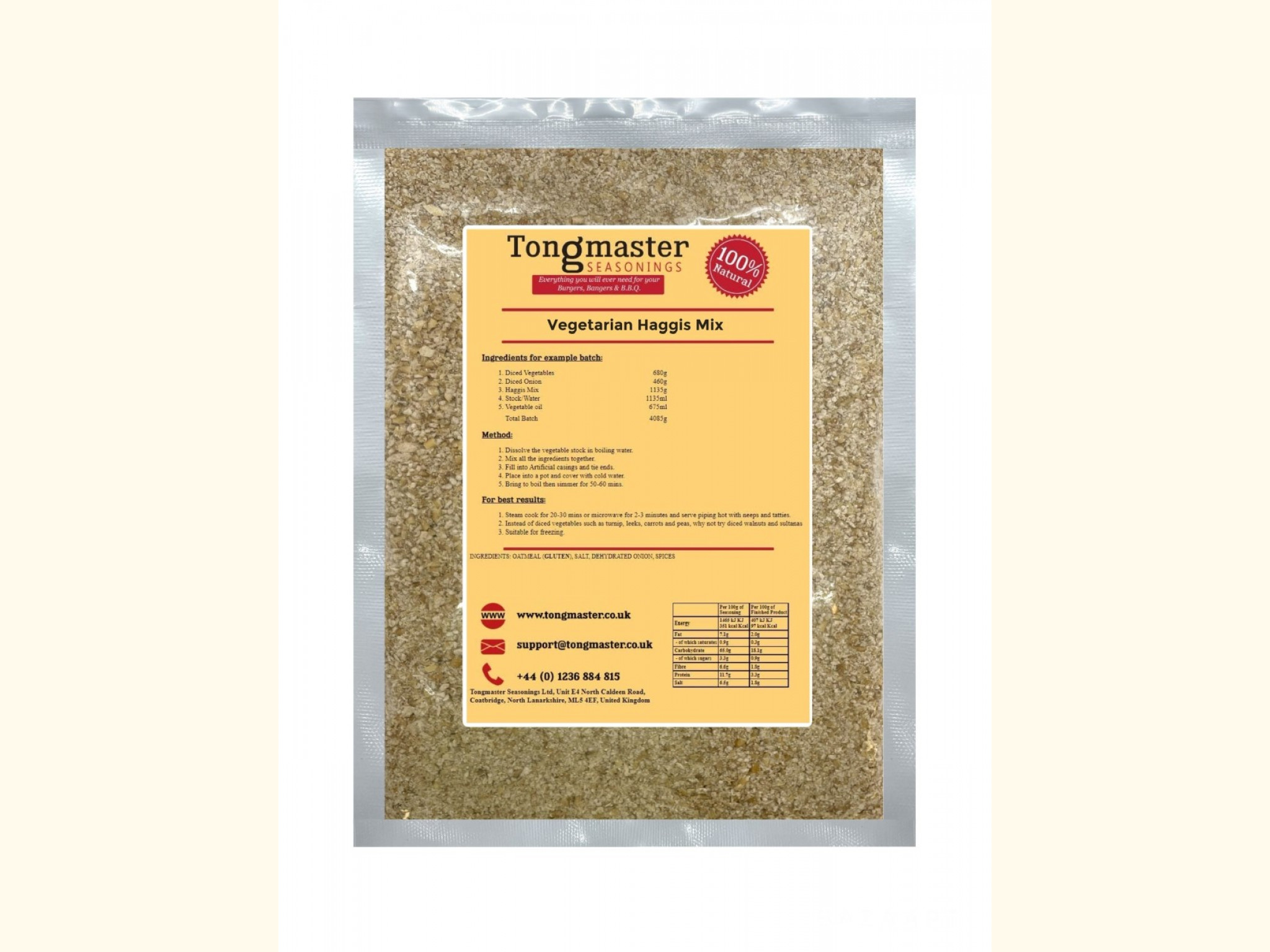 Vegetarian Scottish Spice Mix - 1.135kg