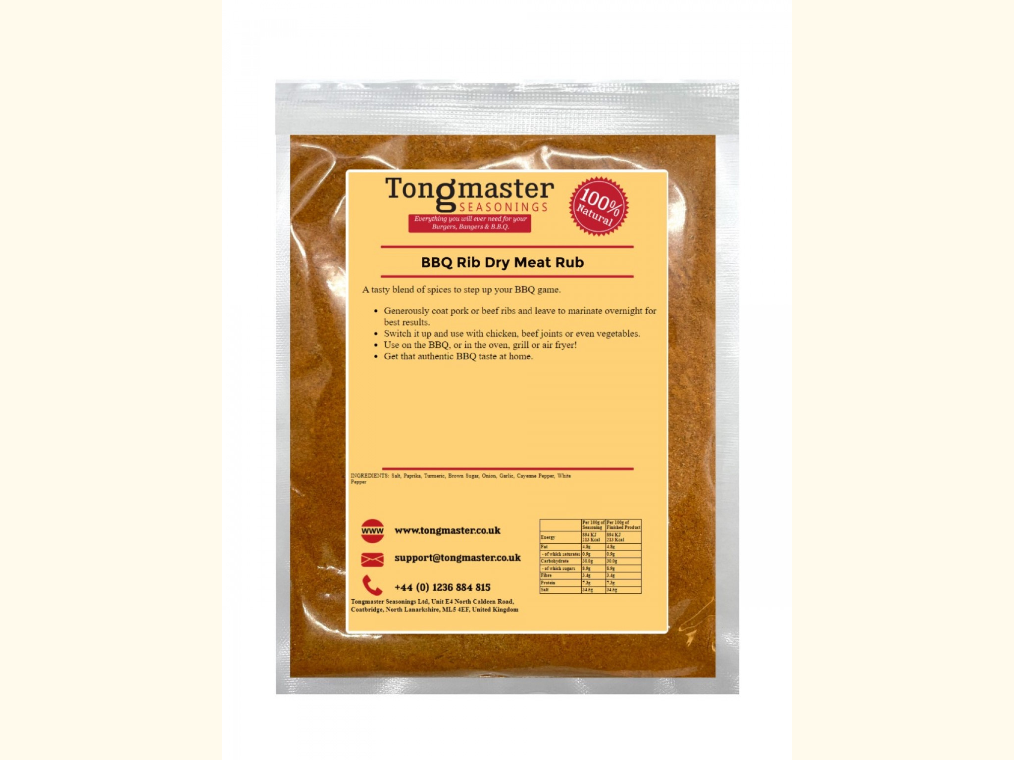 BBQ Rib Dry Meat Rub - 1kg