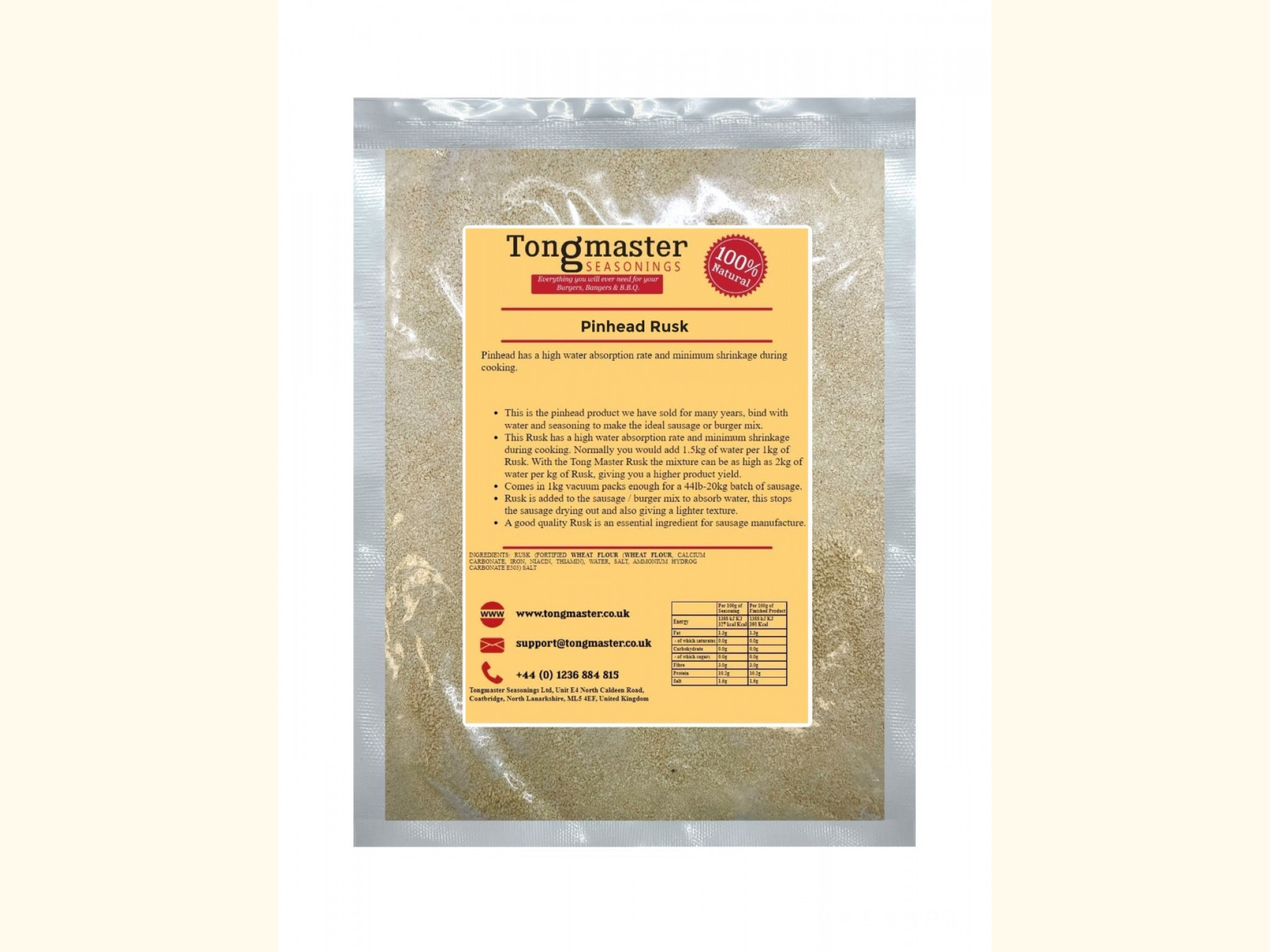 Premium Pinhead Rusk - 10kg