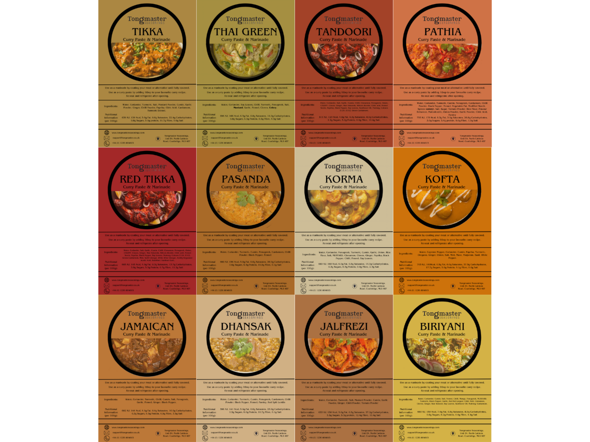 2 x Tongmaster Assorted Curry Paste & Marinade - 200g