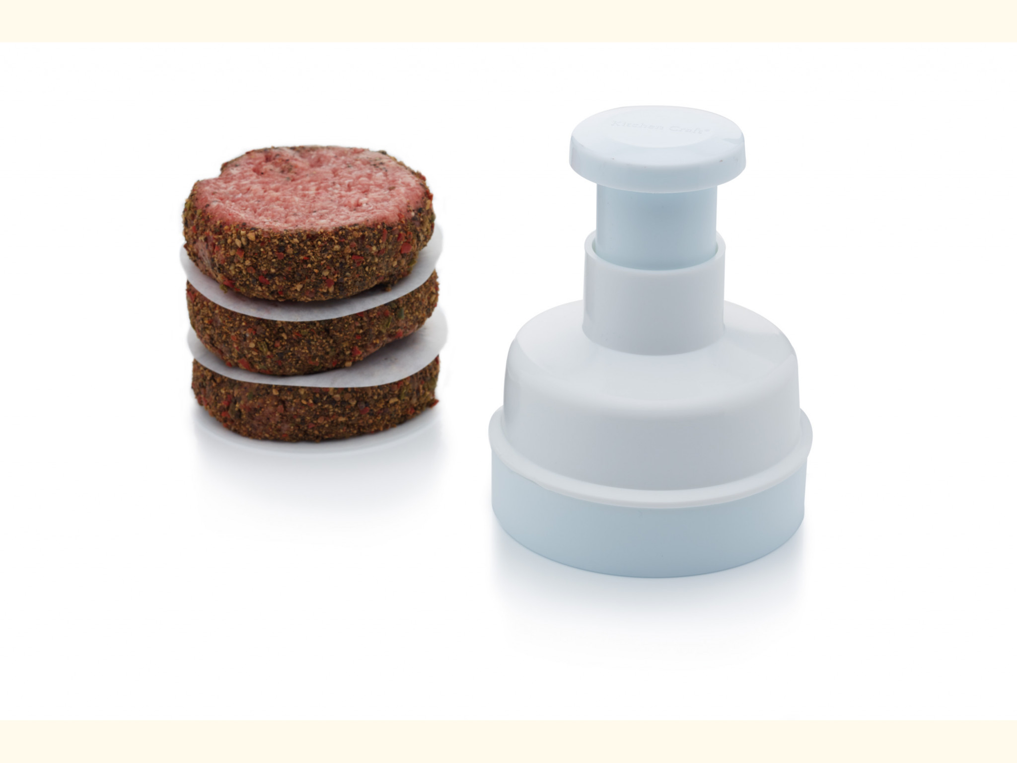 Burger Press - 8.5cm - With Free Burger Mix, 100 Wax Discs & Recipes