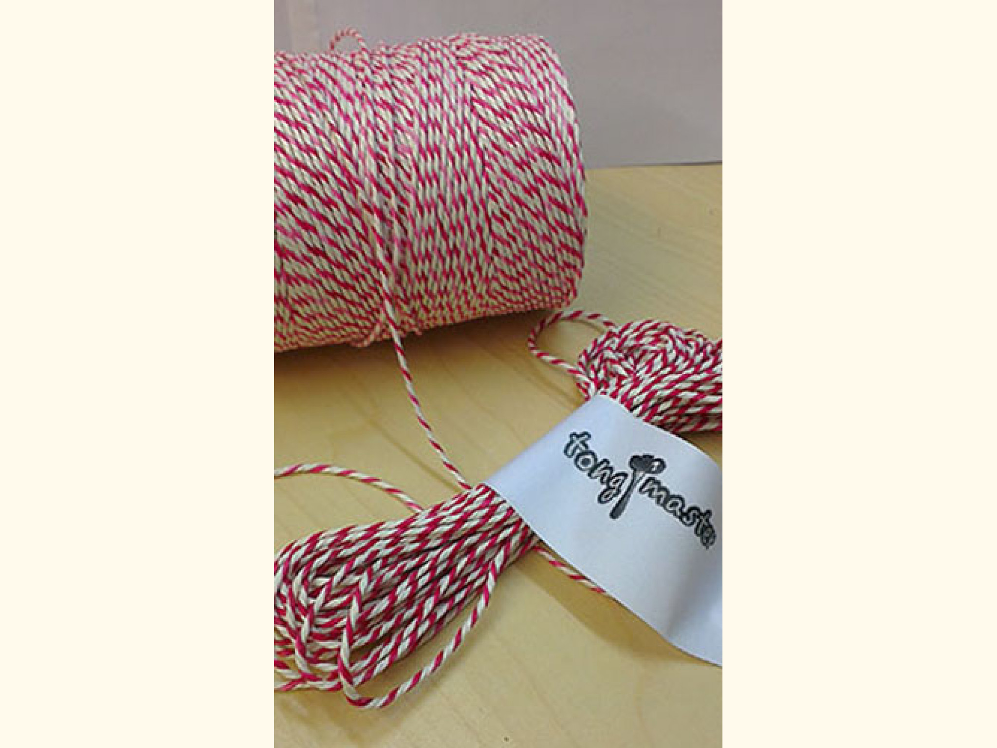 Red and White Butchers Catering Twine 300m