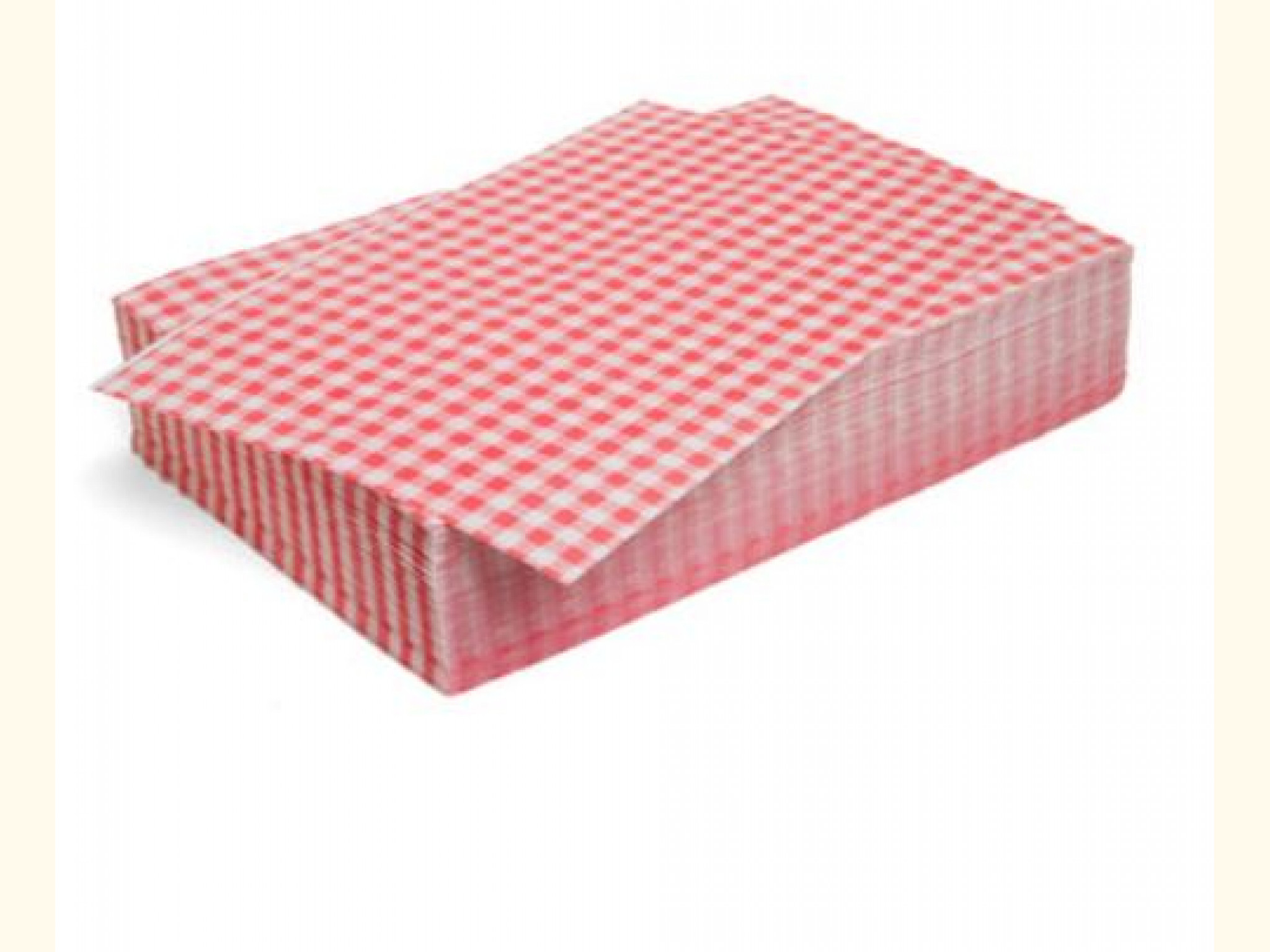 Duplex Red Gingham Wrapping Sheets 10" x 15" (500 pack)